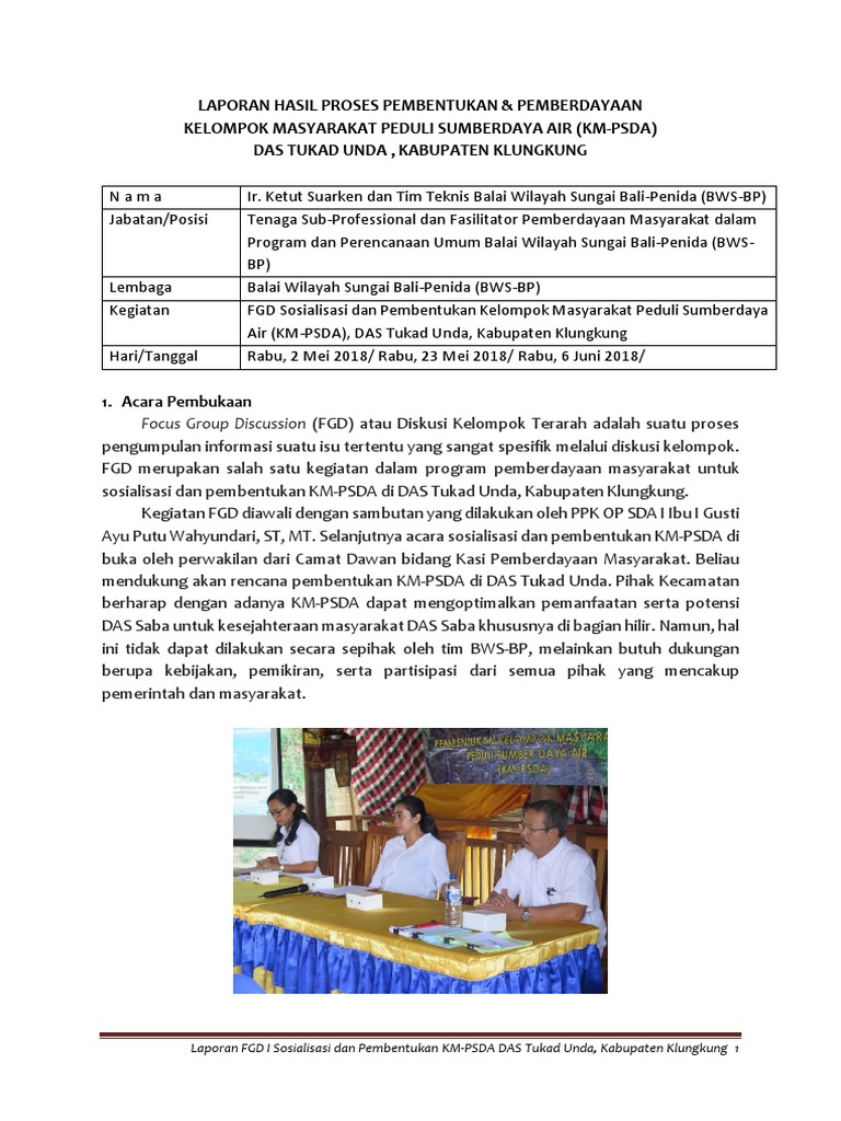 Laporan Akhir DAS Unda | PDF