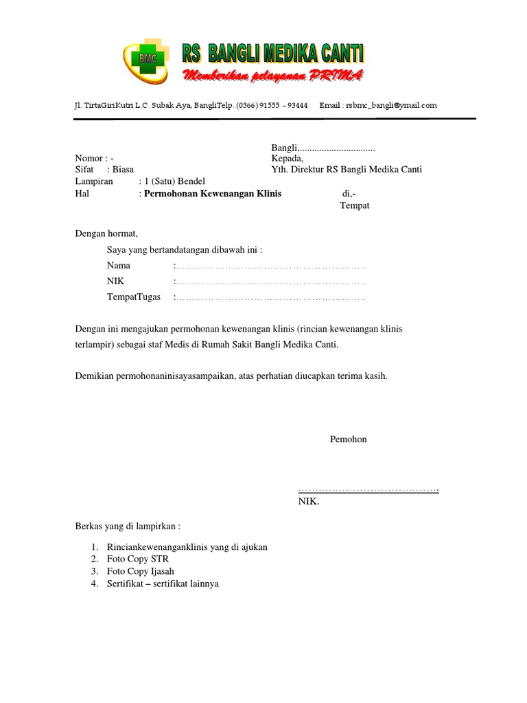 Surat Permohonan RKK Ke Direktur | PDF