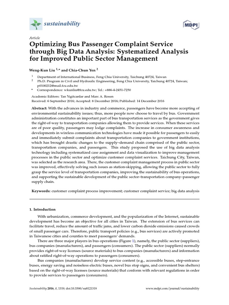 Optimizing Bus Passenger Compl | PDF | Business Process | Public Transport