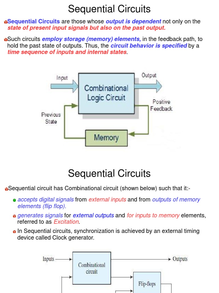 Sequential Circuits: Output Is Dependent | PDF | Information And ...