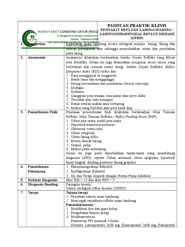 Panduan LPRD: Diagnosis dan Terapi | PDF