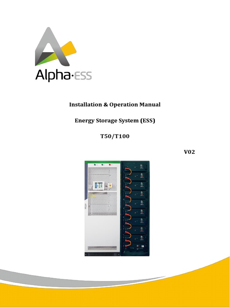 AlphaESS - Storion-T50100 Battery Installation Manual - V2 | PDF | Electric Power | Alternating ...