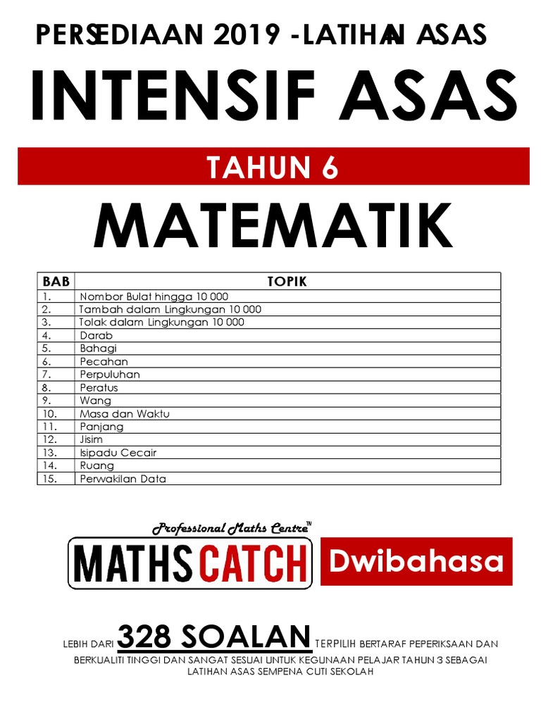 (2019-) Modul Latihan Matematik (TAHUN 6) Cuti Sekolah | PDF