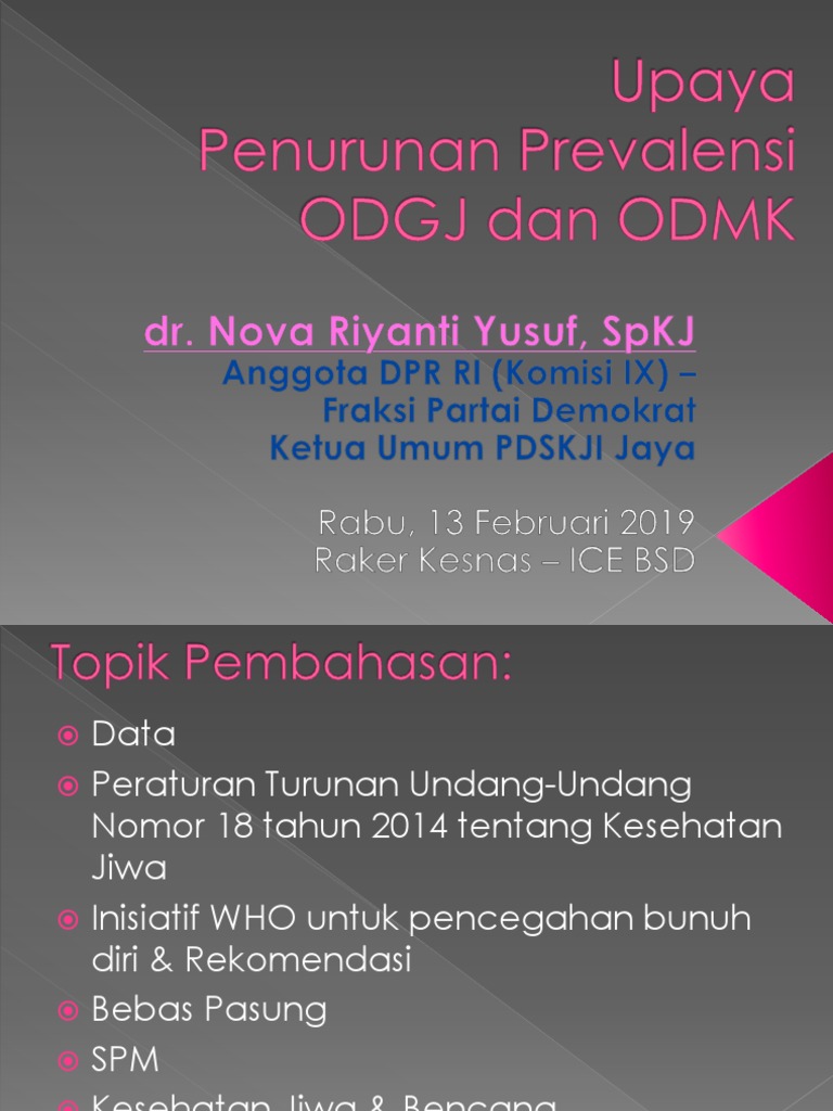 2 Upaya Penurunan Prevalensi ODGJ Dan ODMK PDF | PDF
