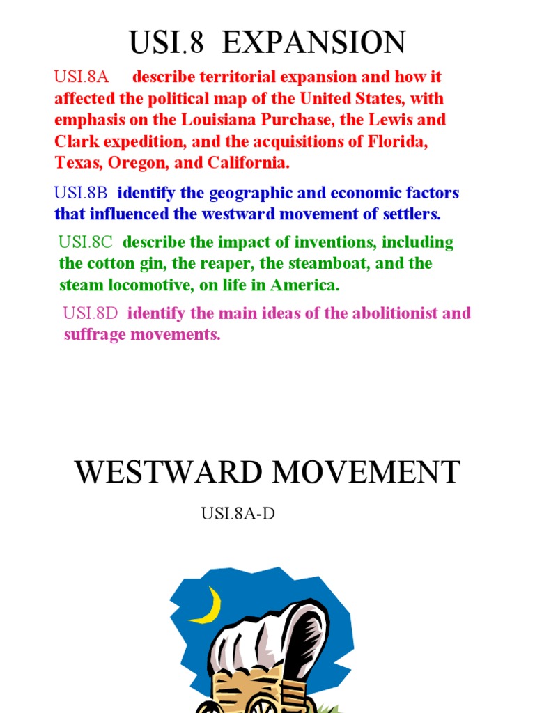 Usi.8 Expansion: USI.8A Describe Territorial Expansion and How It | PDF ...