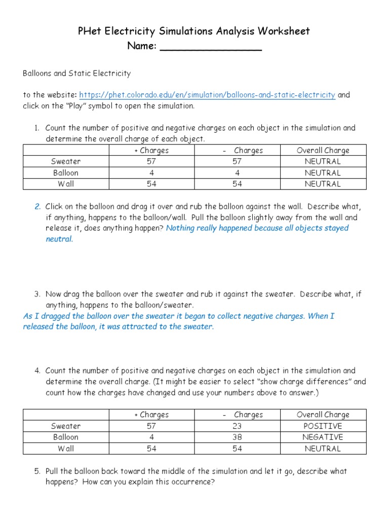 PHet Electricity Simulations Lab | PDF | Electric Charge | Electron