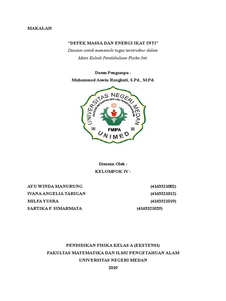 Defek Massa dan Energi Ikat Inti | PDF
