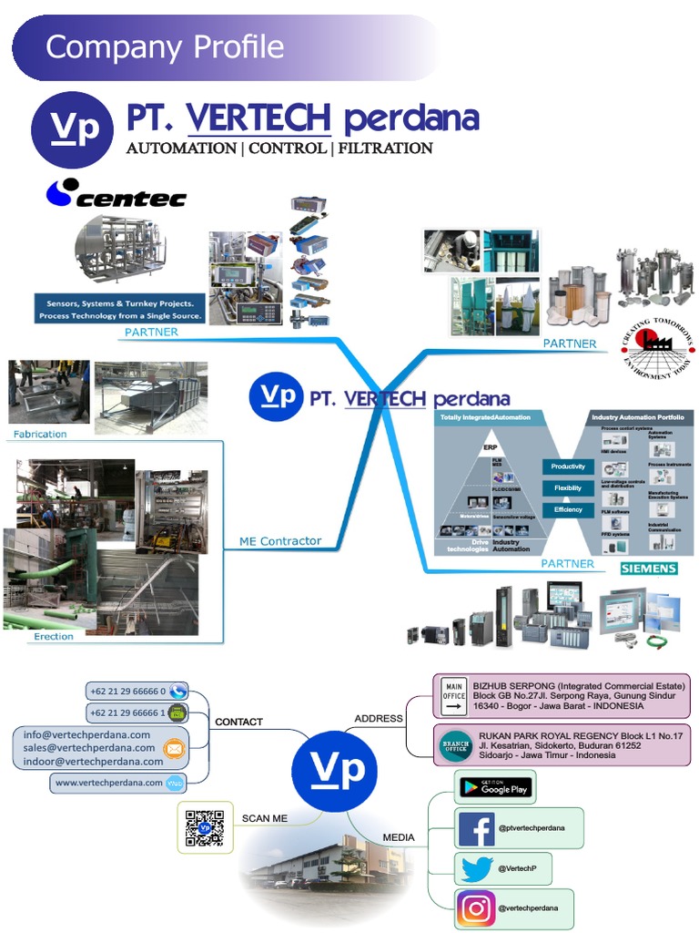 VERTECH PERDANA Company Profile | PDF | Automation | Programmable Logic Controller