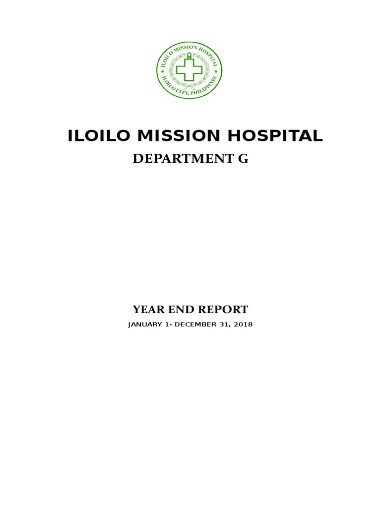 Iloilo Mission Hospital: Department G | PDF | Nursing | Health Care
