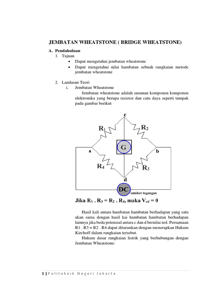 Jembatan Wheatstone PDF | PDF