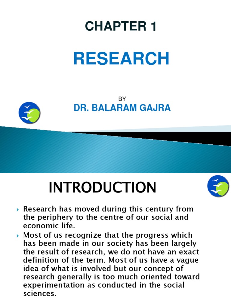 Chapter 1 Research | PDF | Scientific Method | Experiment