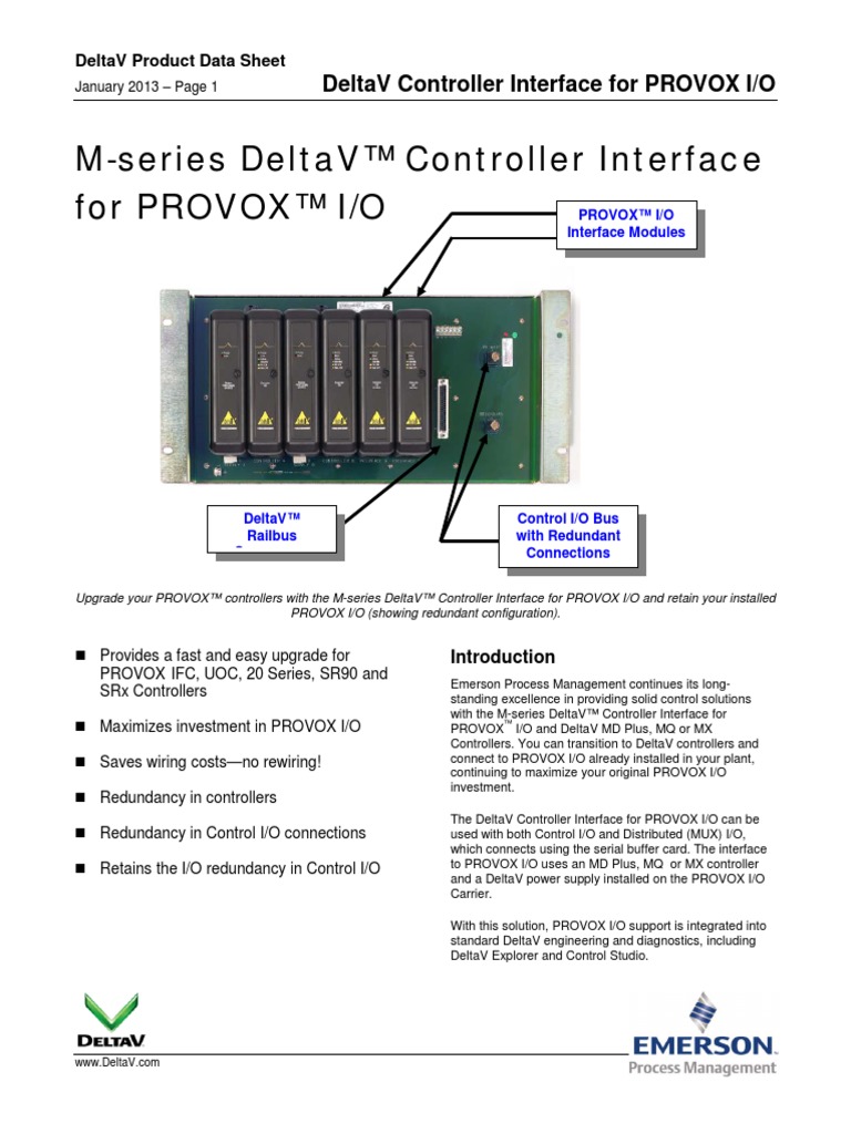 Deltav M-Series Controller Interface For Provox Io (2013) PDF | Download Free PDF | Input/Output ...