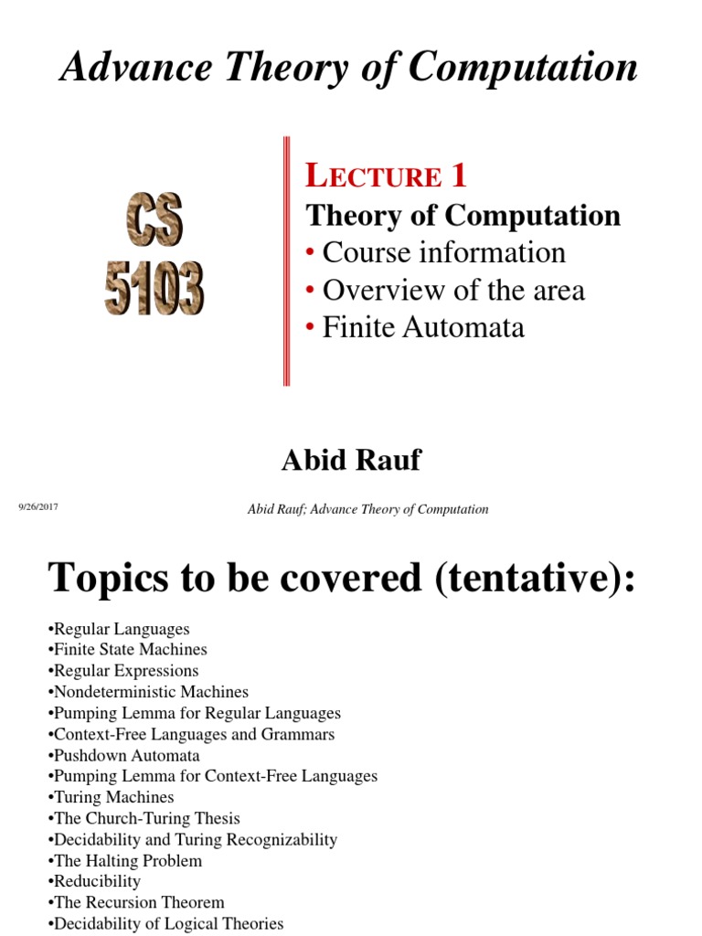 Theory of Computation | PDF | Theory Of Computation | Computational Complexity Theory