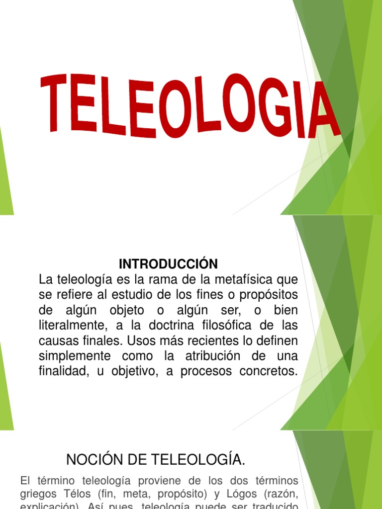 TELEOLOGIA | PDF | Estética | Razón