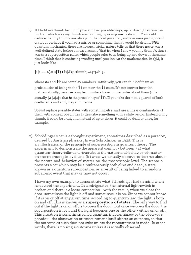 Superposition Quantum Phy | PDF | Quantum Mechanics | Condensed Matter ...