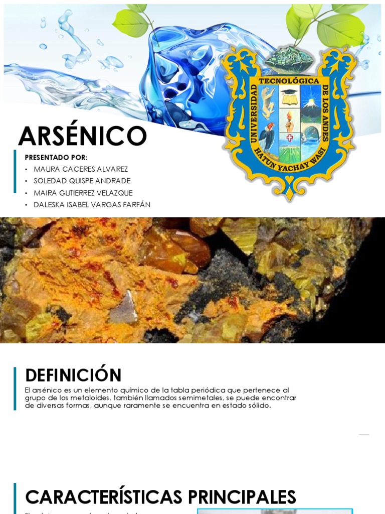 Arsénico: Presentado Por | Arsénico | Química