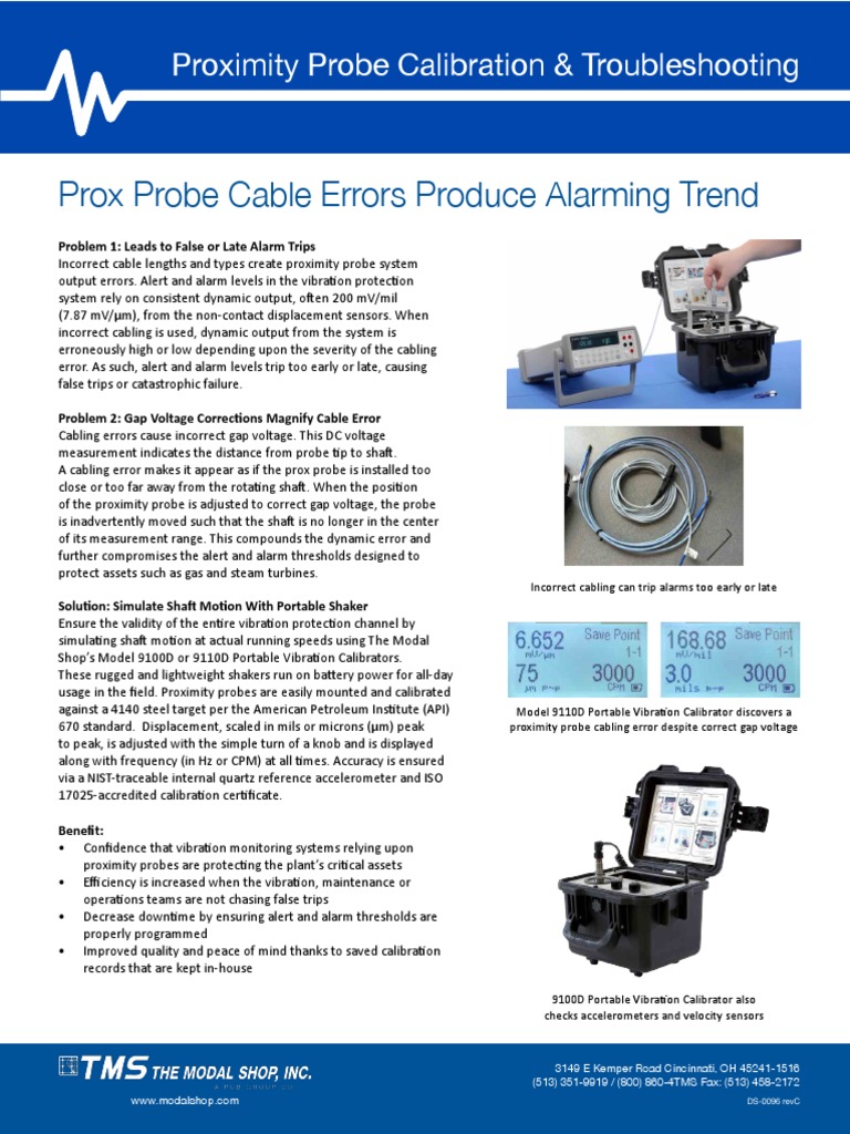 Proximity Probe Calibration Guide | PDF | Accelerometer | Calibration