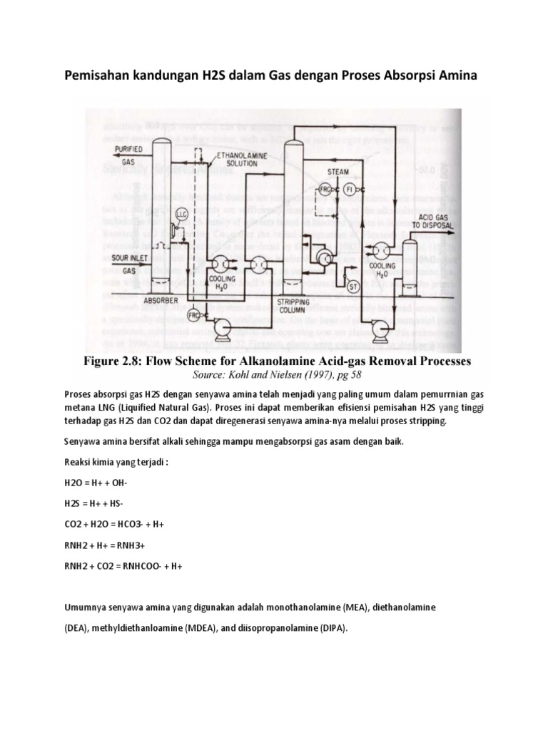 Pemisahan Gas H2S Dengan Absorpsi | PDF