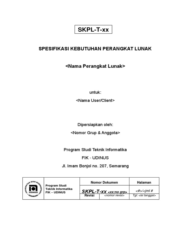 Template SKPL Terstruktur | PDF