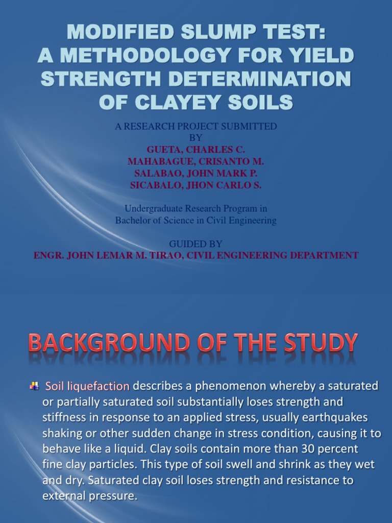 Modified Slump Test: A Methodology For Yield Strength Determination of ...