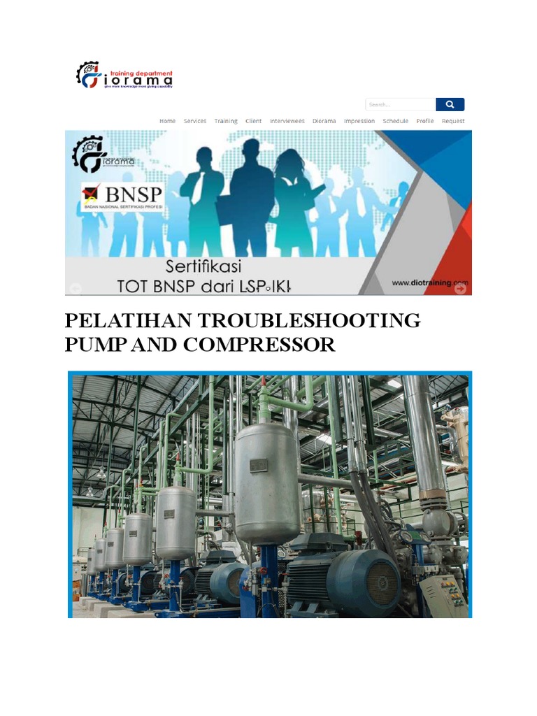 Pelatihan Troubleshooting Pompa & Kompresor | PDF | Komputer