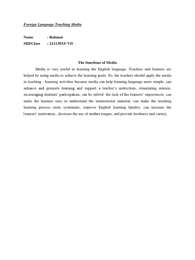 The Functions of Media | PDF