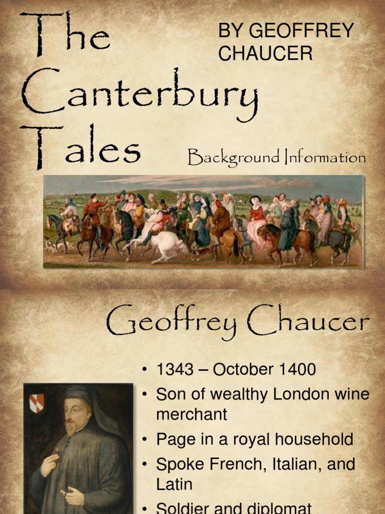 Canterbury Tales Intro PPT 2 | PDF | The Canterbury Tales | Seven ...