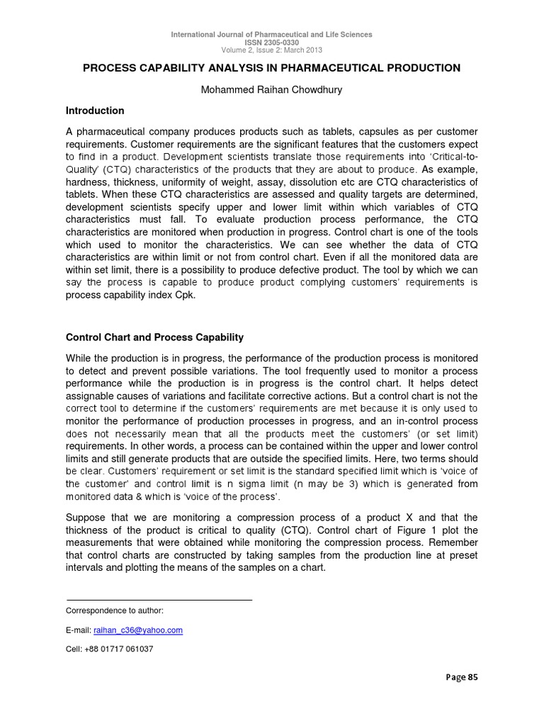 Process Capability | PDF | Standard Deviation | Mean