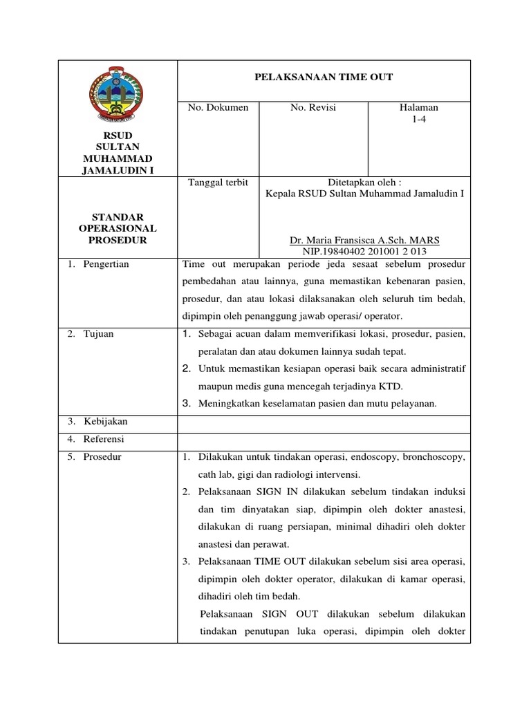 Panduan Surgical Safety Ceklist | PDF