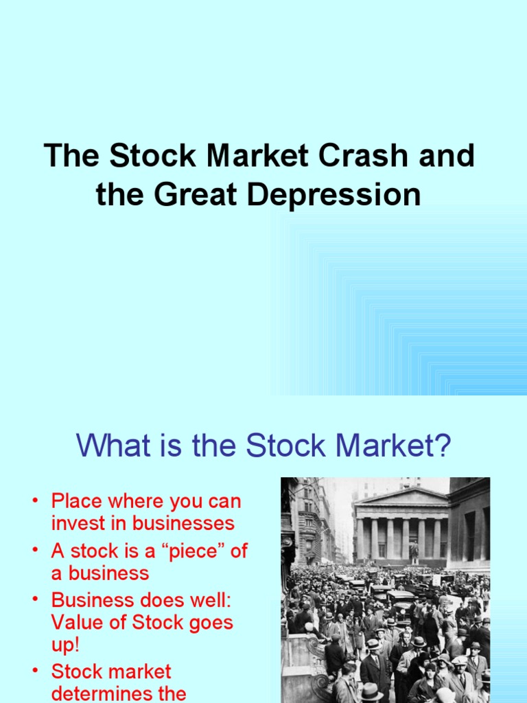 The Stock Market Crash and The Great Depression | PDF | Great ...
