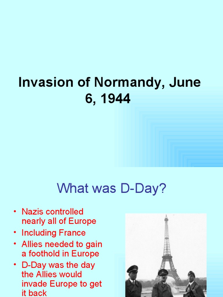 Invasion of Normandy, June 6, 1944 | PDF | History