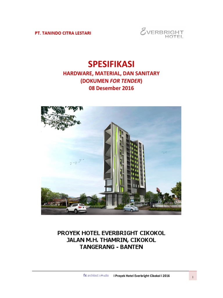 Spesifikasi Hotel | PDF