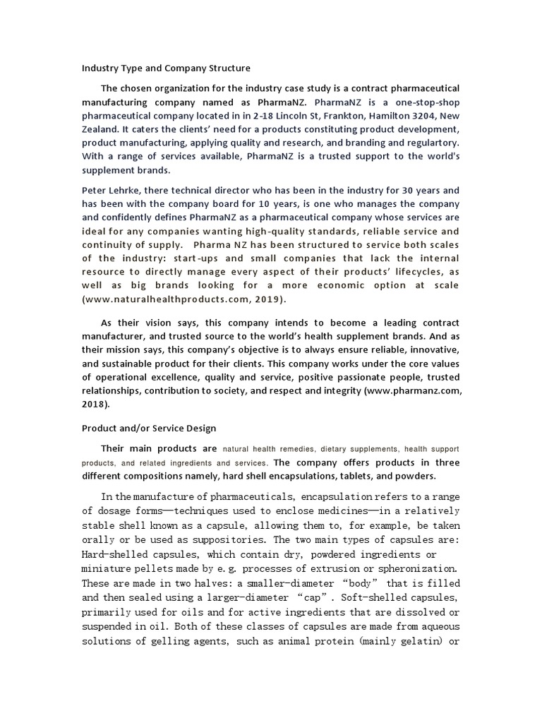 Industry Type and Company Structure | PDF | Pharmacology | Pharmacy