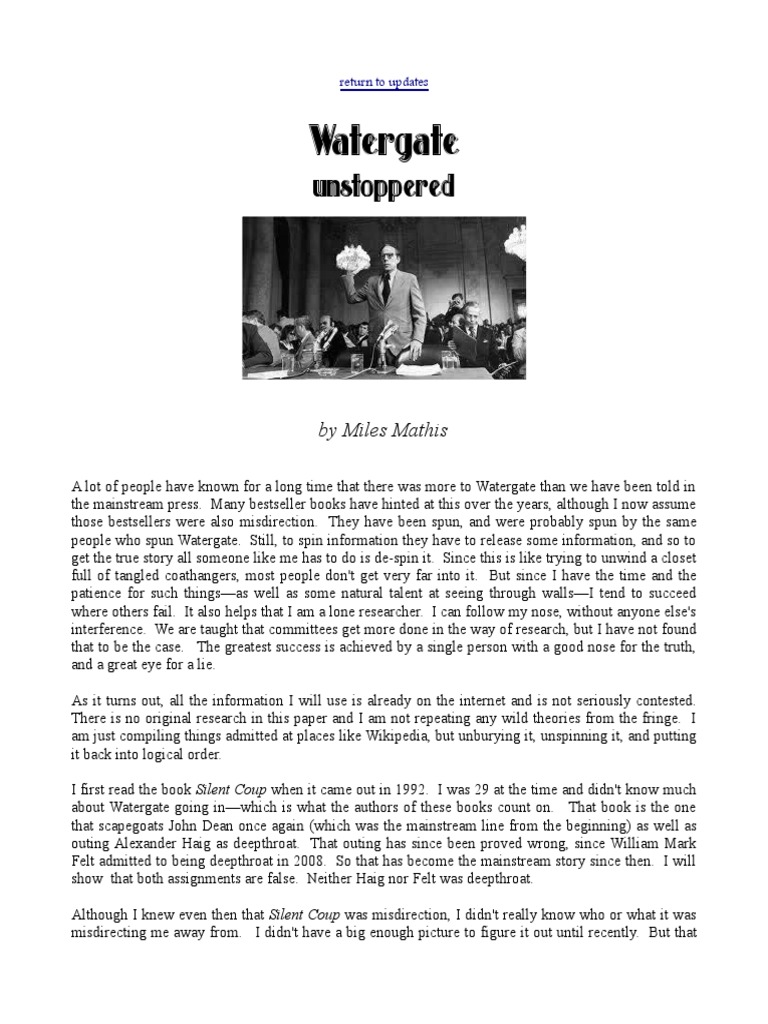 Miles Mathis On Watergate | Download Free PDF | Watergate Scandal ...