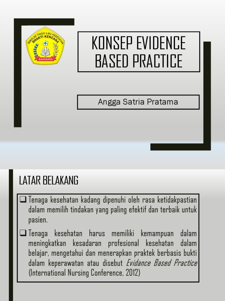 Konsep EBP | PDF | Pengembangan Diri