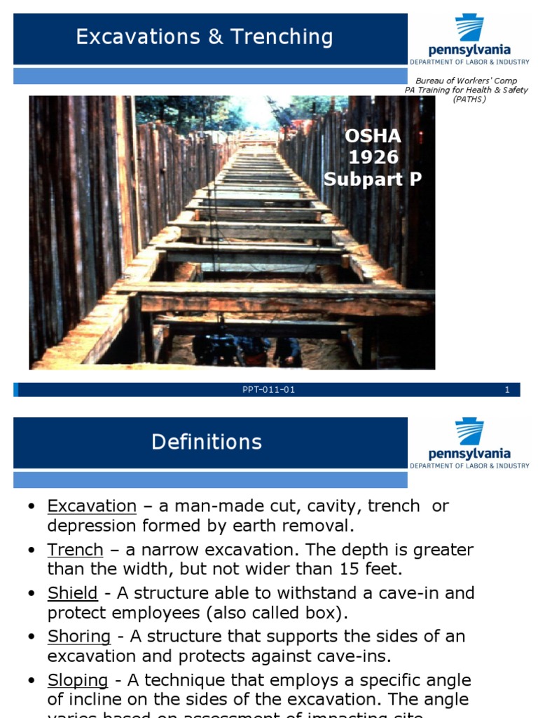 Excavation Trenching LI v1 | PDF | Excavation (Archaeology) | Hazards