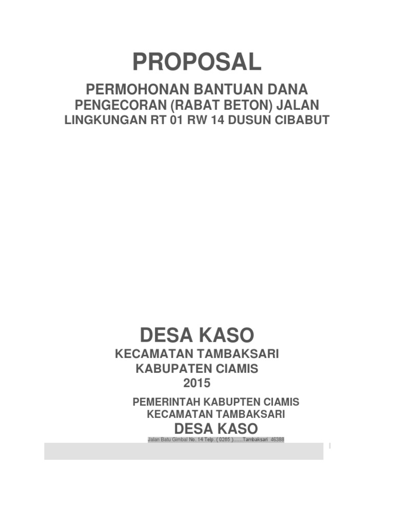 Proposal Rabat Beton | PDF