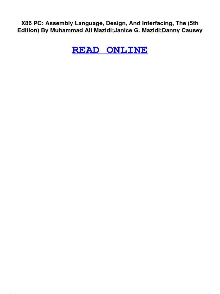 X86 PC Assembly Language Guide | PDF | Websites | Internet