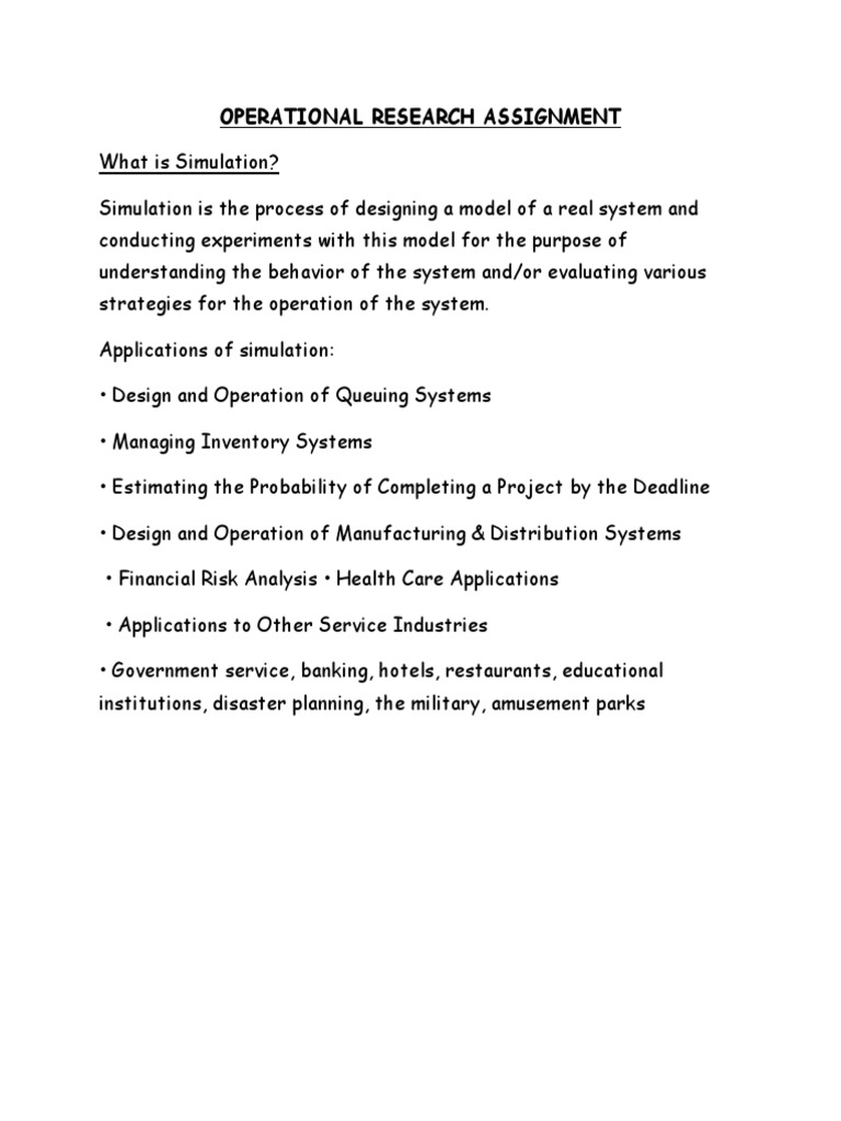 Simulation And Queueing Pdf