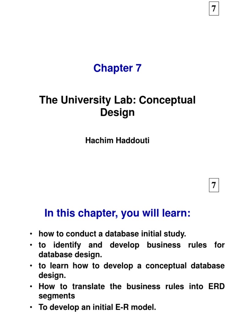 Conceptual Design of a Database Management System for University ...