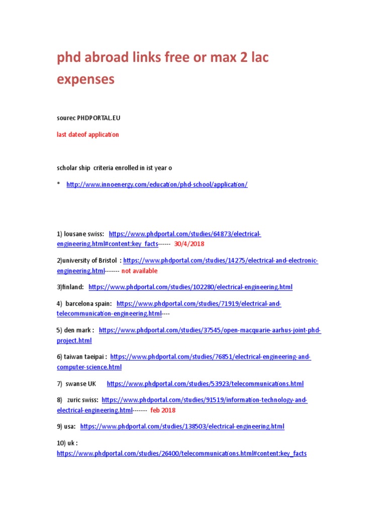 PHD Europe | PDF