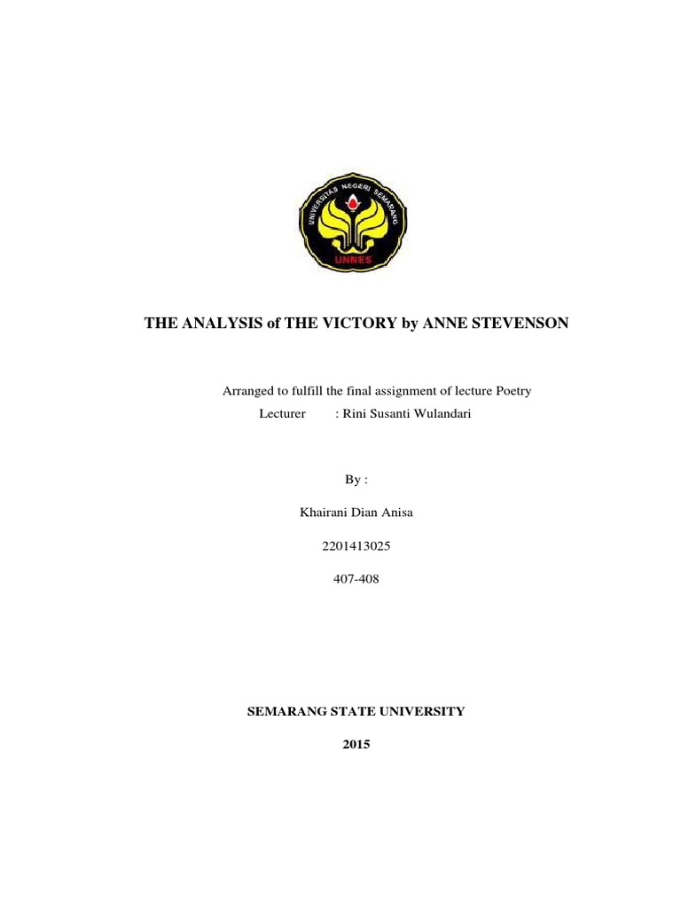 Analysis of "The Victory" Poem | PDF | Mental Image | Metaphor