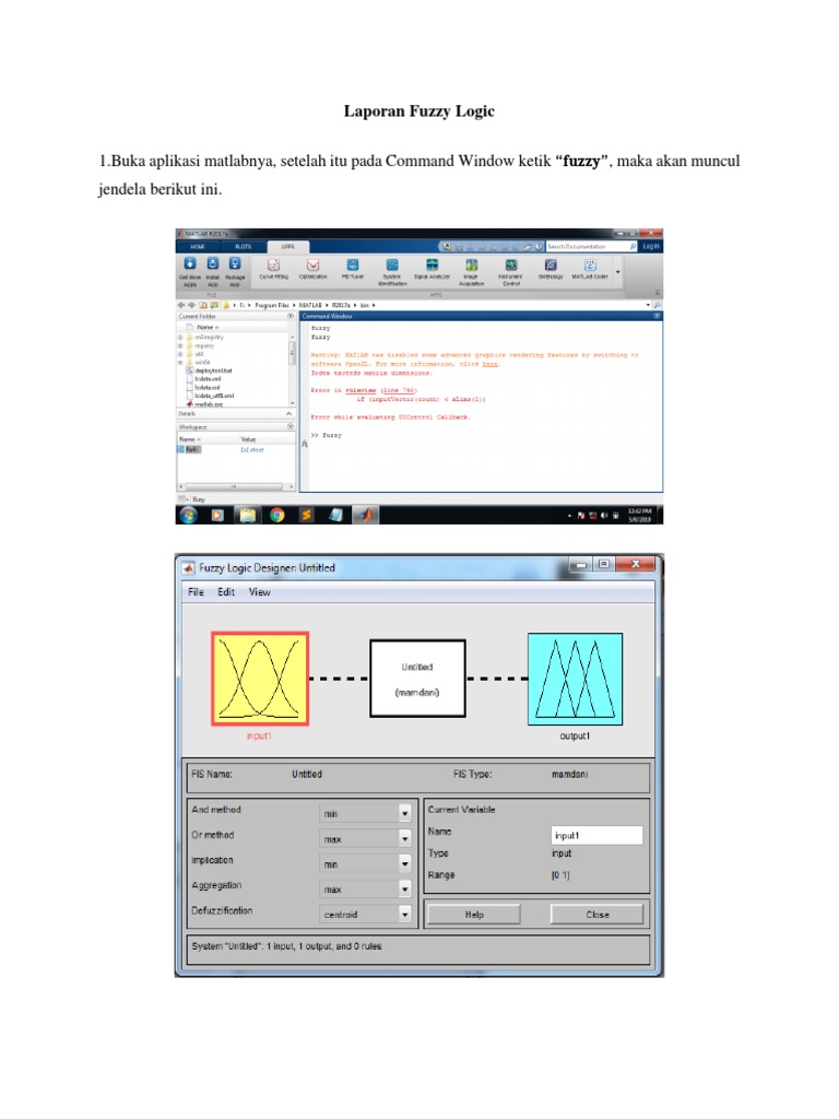 Laporan Fuzzy Logic Dengan Matlab | PDF