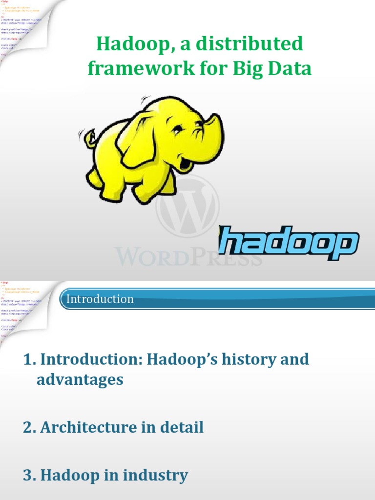 Hadoop, A Distributed Framework For Big Data | PDF | Apache Hadoop | Map Reduce