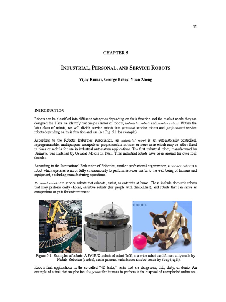 I, P, S R: Vijay Kumar, George Bekey, Yuan Zheng | PDF | Robot | Robotics