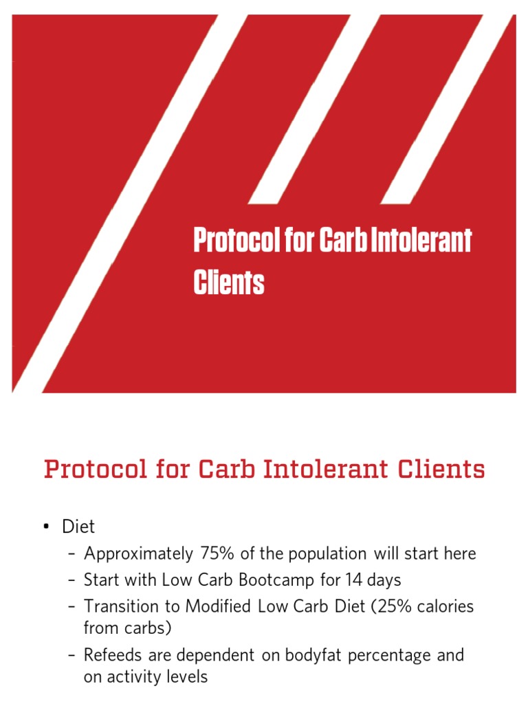 Protocol For Carb Intolerant Clients | PDF | Low Carbohydrate Diet ...