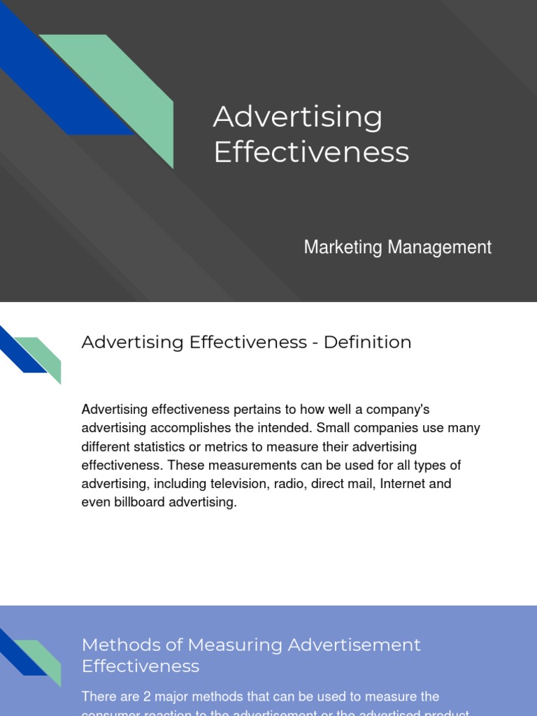Advertising Effectiveness | PDF | Target Audience | Advertising