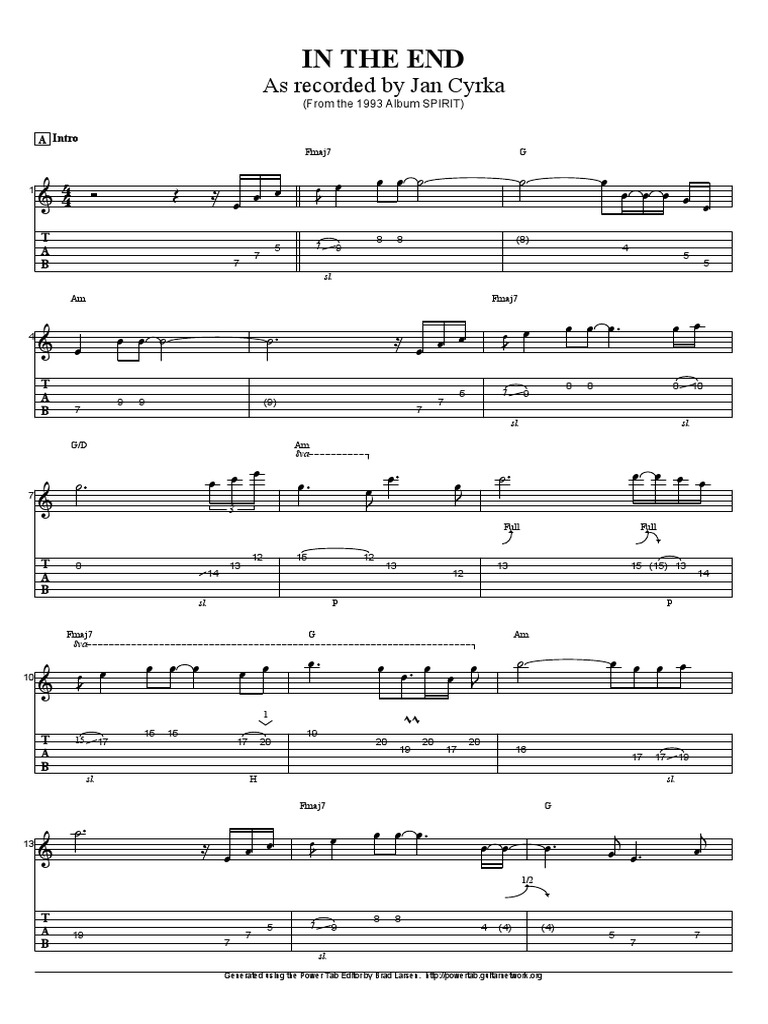 In The End Full Tab | PDF