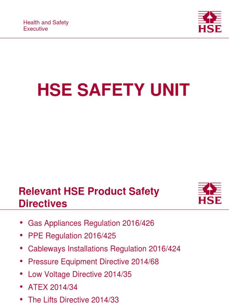Hse Safety Unit: Health and Safety Executive | PDF
