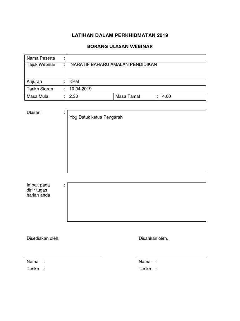 Laporan Webinar Pdf